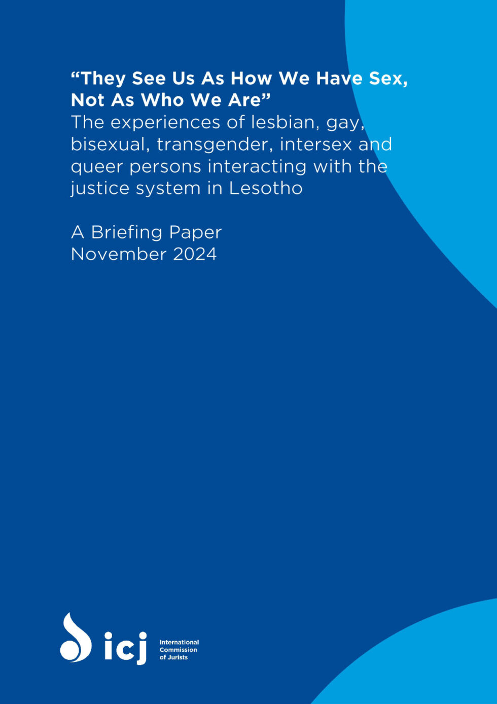 Lesotho: ICJ briefing paper reveals the struggles of LGBTIQ+ persons ...